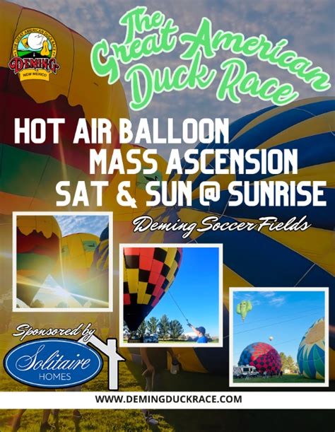 Balloonists Invited to Soar at 46th Great American Duck Race in Deming ...